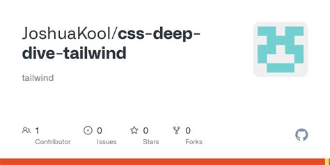 Github Joshuakoolcss Deep Dive Tailwind Tailwind