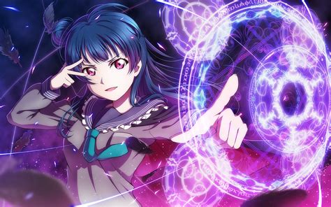 Yoshiko Tsushima Hd Wallpaper Love Live Sunshine By Anibache