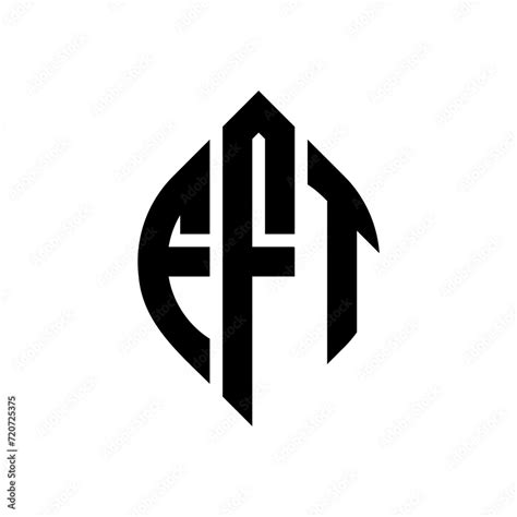 Fft Circle Letter Logo Design With Circle And Ellipse Shape Fft