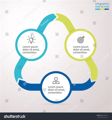 Triangle Infographic Flat Chart Graph Diagram Stock Vector Royalty Free Shutterstock