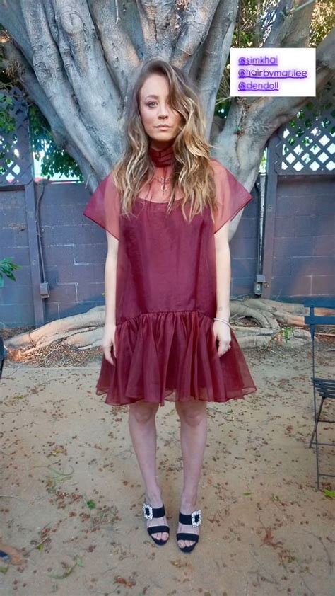 Kaley Cuoco Rocks Vampy Bridal Shower Dress And Jewelled Heels HELLO