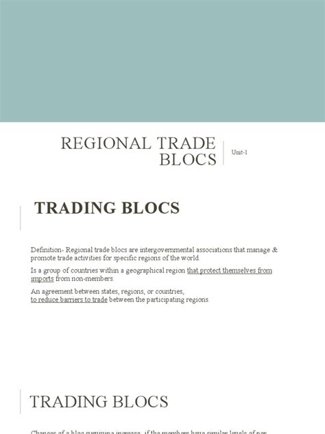 Regional Trade Blocs Ppt Introduction Download Free Pdf Regional