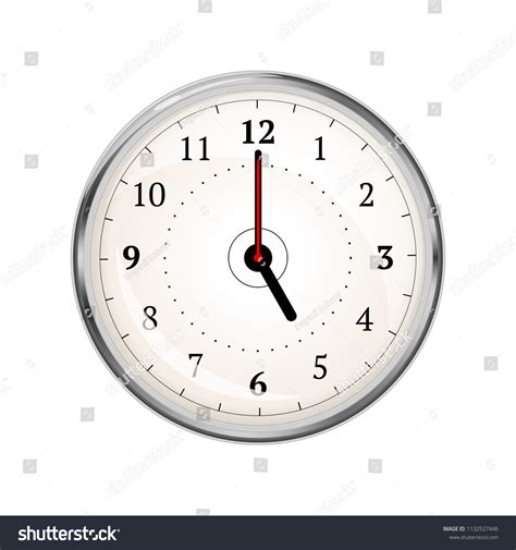 Realistic Clock Face Showing 0500 Isolated Stock Vector Royalty Free 1132527446 Shutterstock