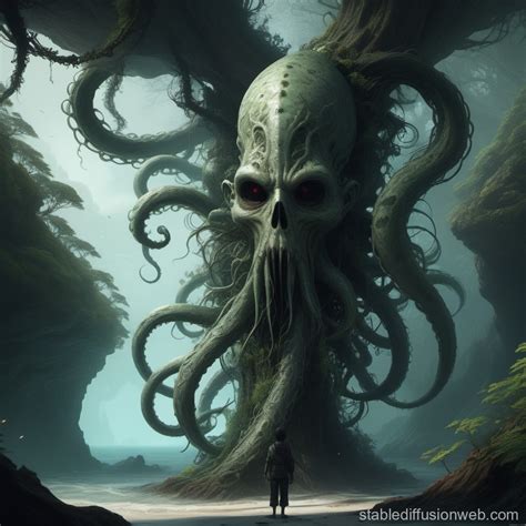 Bipedal Tentacled Horror Digital Art Masterpiece Stable Diffusion Online