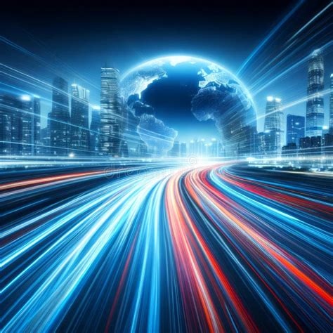 Abstract Colorful City Curving Speed Lines Background Stock Illustration Illustration Of