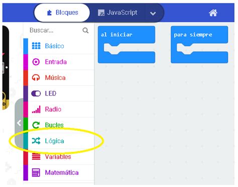 la lógica de la tarjeta micro bit mic057s