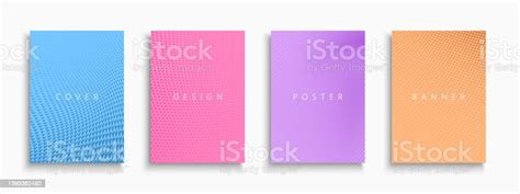 다채로운 미니멀 커버 템플릿 배경 플래 카드 브로셔 배너 전단지 등의 컬렉션 추상적인 하프톤 줄무늬와 점선 포스터 패션 색상