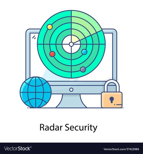 Radar Security Royalty Free Vector Image Vectorstock
