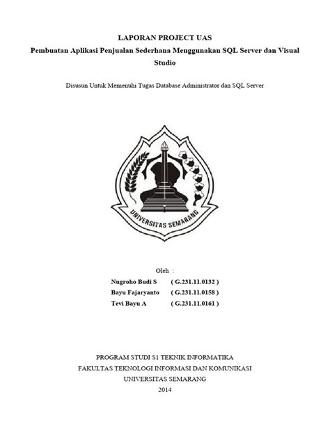 Laporan Project Sql Server Pdf