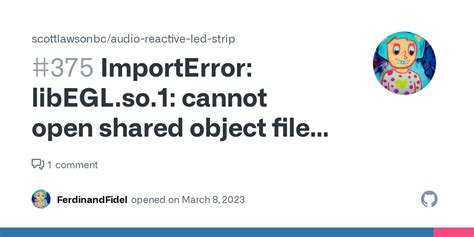 Importerror Libeglso1 Cannot Open Shared Object File No Such File