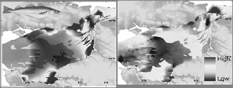 Preferential Glm Based Left And Potential Rq Based Right Habitat Download Scientific