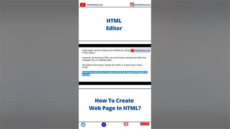 how to create web page in html html editor html youtube