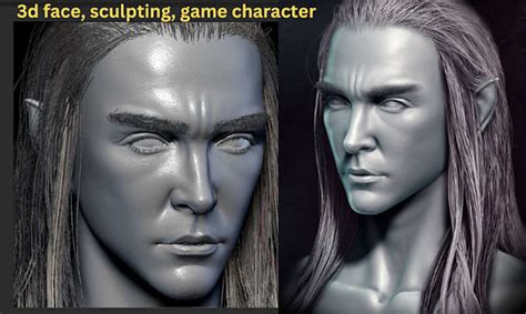 realistic 3d face rig 3d sculpting 3d model game assets 3d printing on
