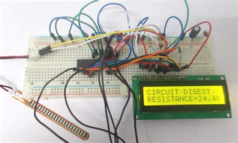 Flex Sensor Interfacing With Avr Microcontroller Atmega8 Circuit Diagram And Code Explanation