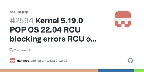 Kernel Pop Os Rcu Blocking Errors Rcu On Boot Rcu Internal Bug Issue Pop