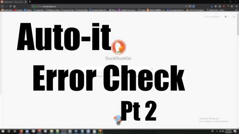 Autoit Error Checking Part 2
