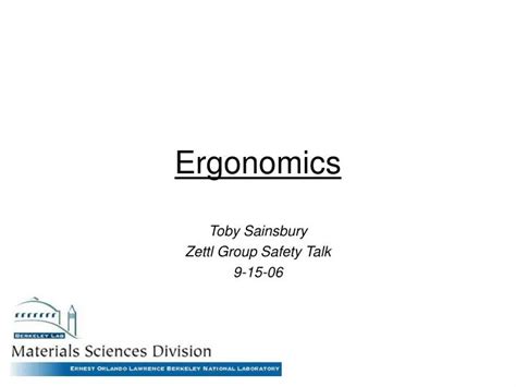 PPT Ergonomics PowerPoint Presentation Free Download ID