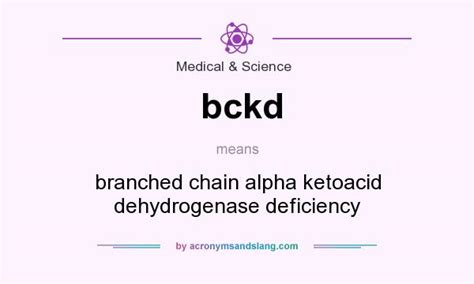 Bckd Branched Chain Alpha Ketoacid Dehydrogenase Deficiency In Medical And Science By