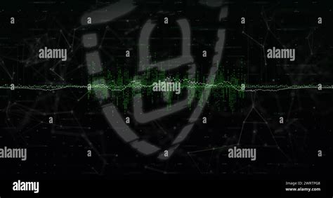 Data Processing Over Security Padlock Icon And Network Of Connections Against Black Background