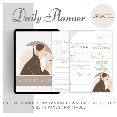 Daily Planner Daily Planner For Productivity Daily Checklist Etsy