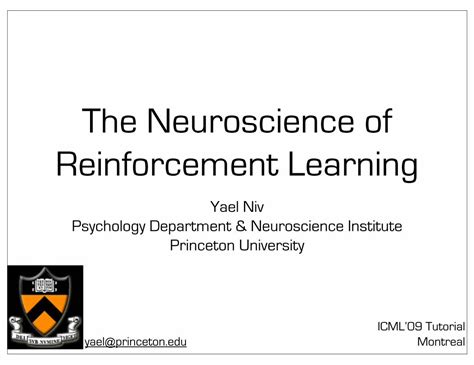 Pdf The Neuroscience Of Reinforcement Learningyael Icmltutorial Pdf · Goals • Reinforcement