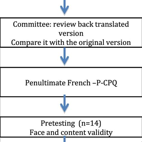 Flow Chart Of The Translation Steps And Cross Cultural Adaptation