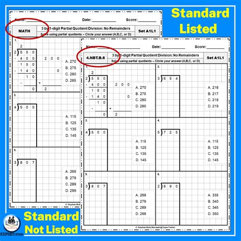 3 by 1 digit partial quotients division grade 4 worksheets expertuition