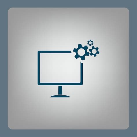 Premium Vector Setting Up Computer Electronics Symbol Vector Illustration On Gray Background