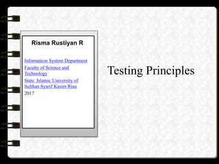 Testing Principles PPTX Technology Computing