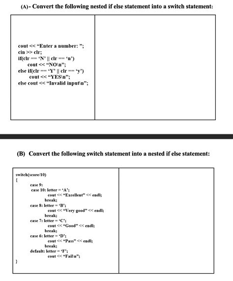 solved a convert the following nested if else statement