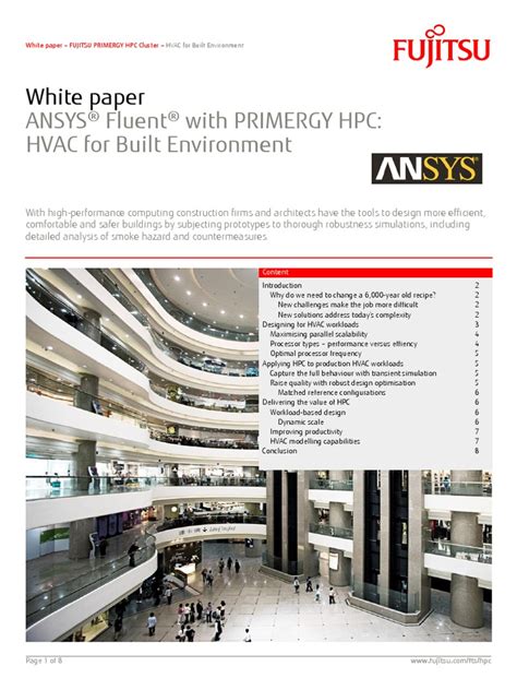 Ansys Fluent With Primergy Hpc Pdf Central Processing Unit Multi