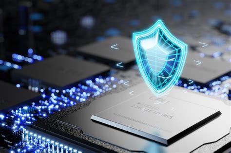 Premium Photo Cyber Security Microchip Cryptography Protection Of