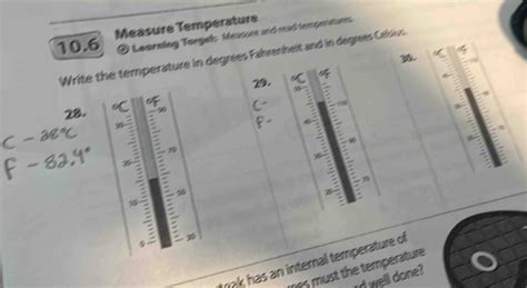 Solved 106 Measure Temperature O Learning Targel Messure And Read