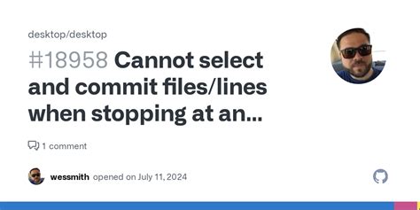 Cannot Select And Commit Fileslines When Stopping At An Edit In An