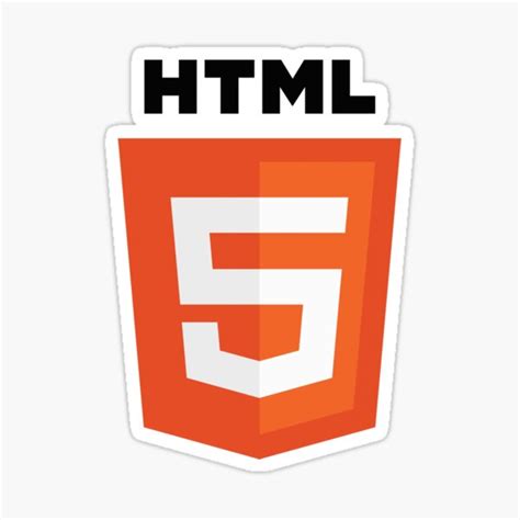 Html 5 Programming Language Logo Sticker For Sale By Unitshifter