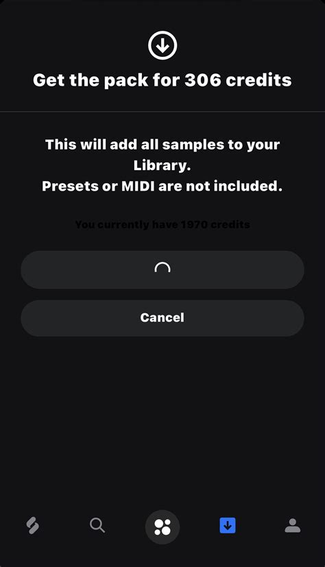 IOS App Hangs After Get Pack For Xx Credits Never Finishing The