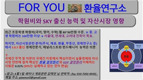 학원비와 Sky 출신 경제 경영학 전공자 능력은 Sky 출신 경제 및 경영 전공자의 자산시장 영향은 금본위제도 금보유량이 중요한가 화폐수량이 중요한가
