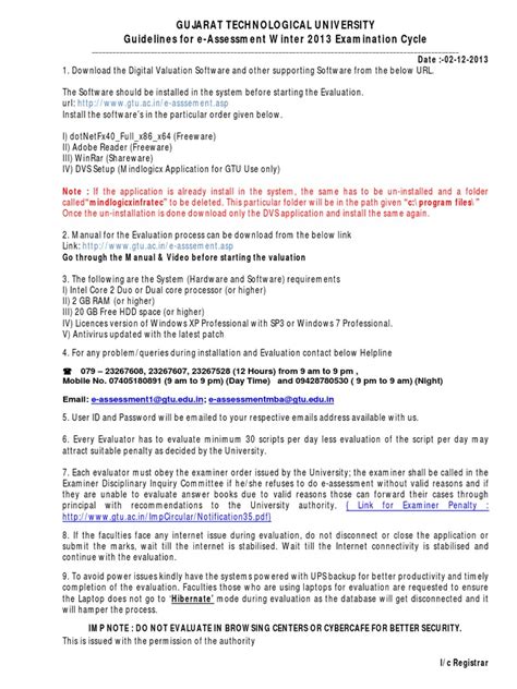 E Assessment Circular From Gtu Pdf Windows 7 Microsoft Windows
