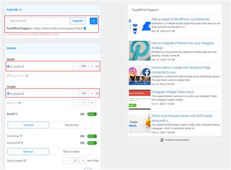 how to add rss feed widget to motocms 3 template moto help center