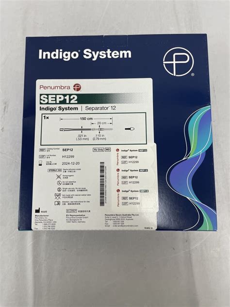 New Penumbra Sep12 Indigo Separator 12 Disposables General For Sale Dotmed Listing 5300210