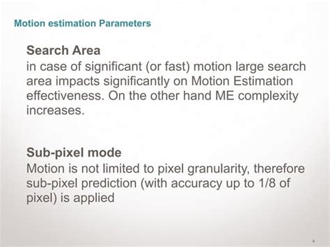 Motion Estimation Overview Ppt