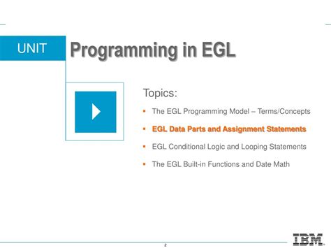 Ppt Egl Programming Data Parts And Assignment Statements 1