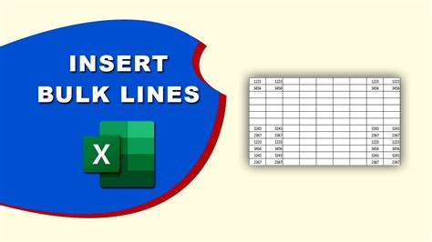 How To Insert Bulk Rows In Excel Youtube