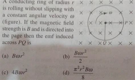 [answered] A Conducting Ring Of Radius R X X X X Is Rolling Without Kunduz