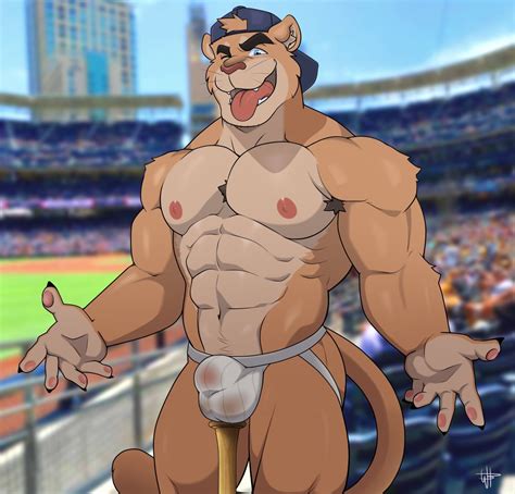 Rule 34 Abs Anthro Backwards Baseball Cap Backwards Hat Baseball Cap Bulge Clothed Clothing