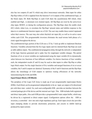 UNIT II CPLD FPGA Architectures And Applications DOCX Programming Languages Computing