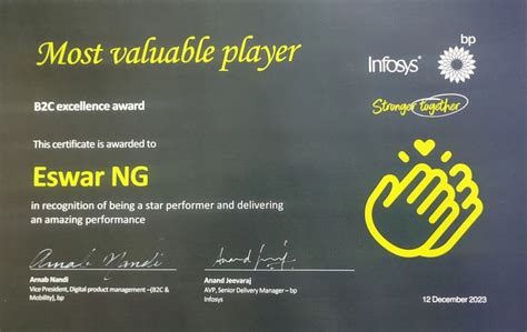 Eswar Naidu On Linkedin Infosys Bp Recognitionawards 13 Comments