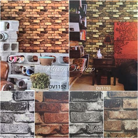 Jual Wallpaper Dinding Vinyl Bata Bakar Wallpaper Bata Part 1 Bahan Vinyl Shopee Indonesia