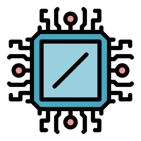 Operating System Modern Processor Icon Color Outline Vector 15888928 Vector Art At Vecteezy