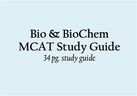 Biochemical Pathways Mcat